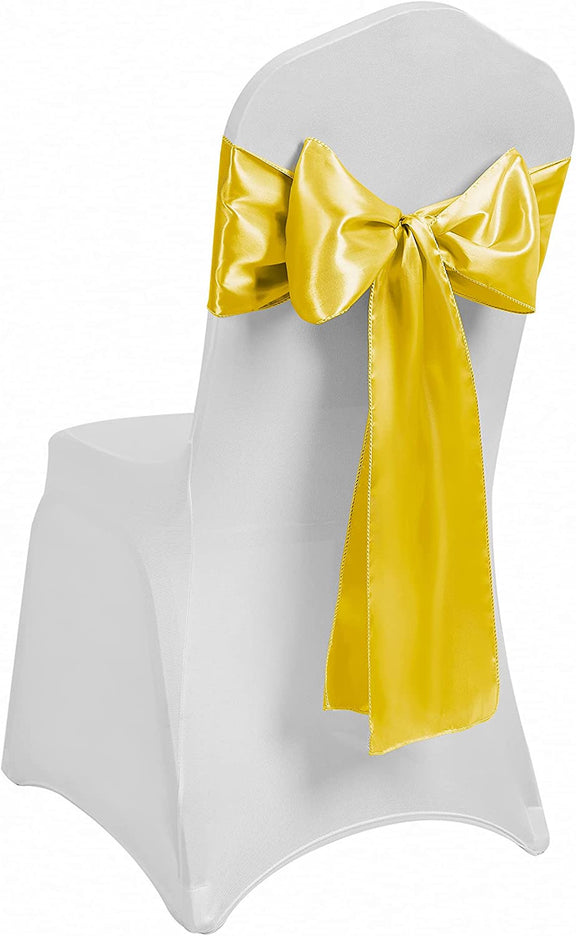 Satin Chair Sash Bow Back Tie Ribbon For Wedding Banquet Decoration ...